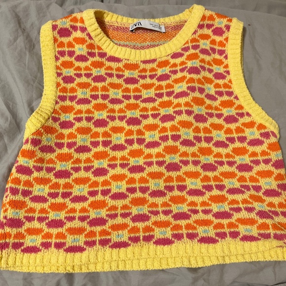 Zara | Tops | Zara Colorful Knit Tank Top | Poshmark